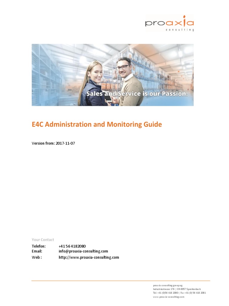 E4C Administration and Monitoring Guide | PDF | Cloud Computing | User (Computing)
