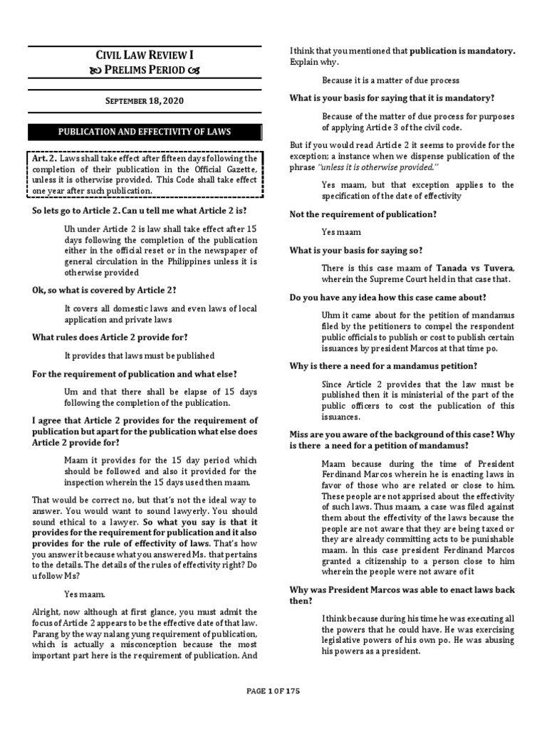 CIV REV 1 PRELIMS and FINALS Compiled | PDF | Supreme Court Of The ...