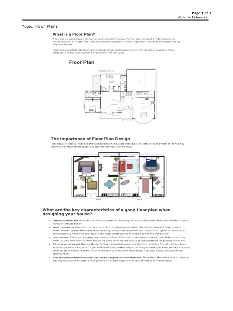EDRAW 1A Topic Floor Plans | PDF
