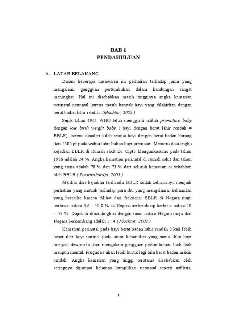 LP Dan Askep BBLR | PDF