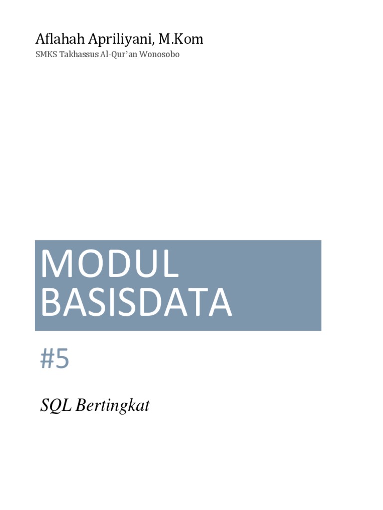 SQL Bertingkat | PDF