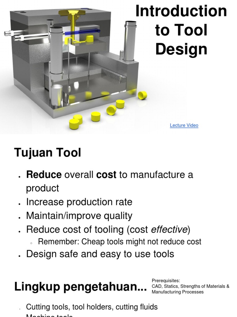 Introduction To Tool Design | PDF | Forging | Machine Tool