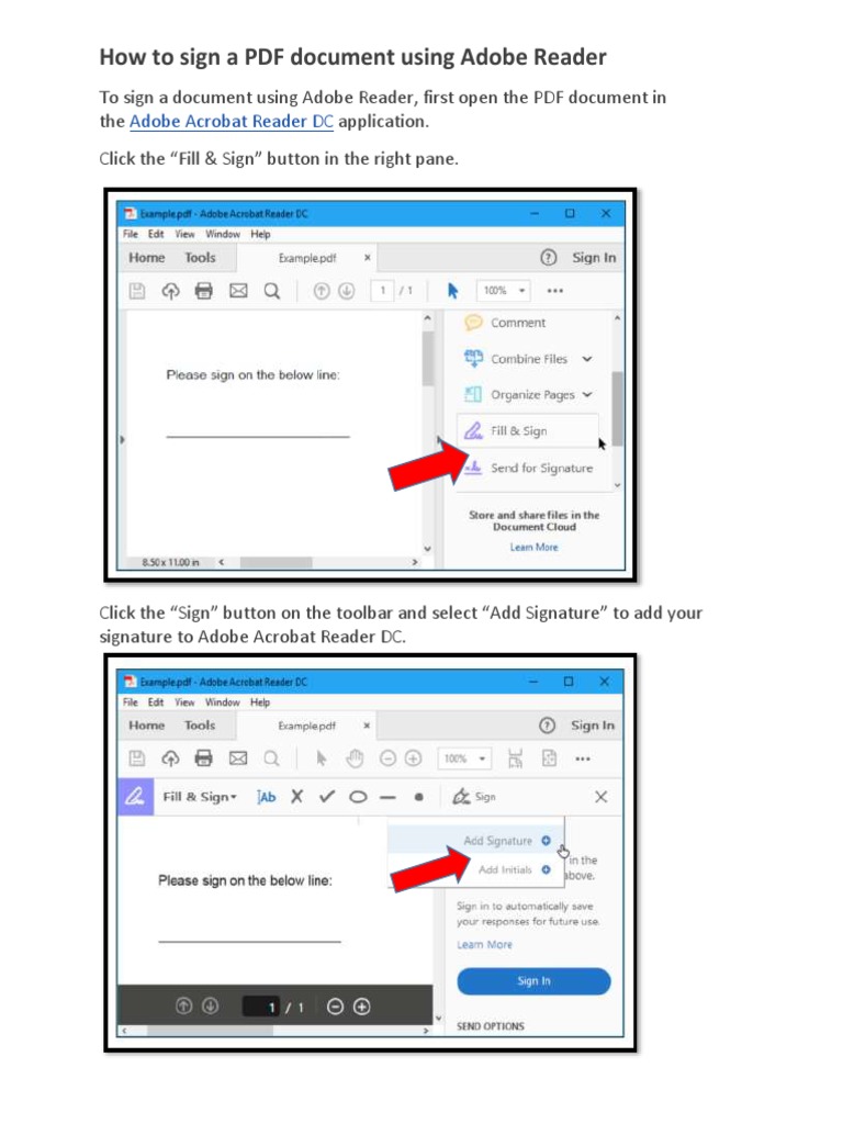 How To Sign A PDF Document Using Adobe Reader | PDF
