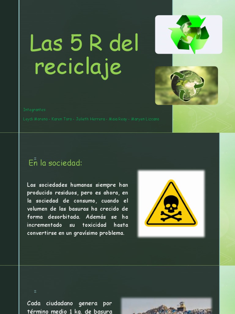 Las 5 R Del Reciclaje | PDF | Residuos | Reciclaje