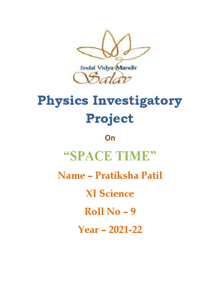 Physics Investigatory Project | PDF | General Relativity | Spacetime