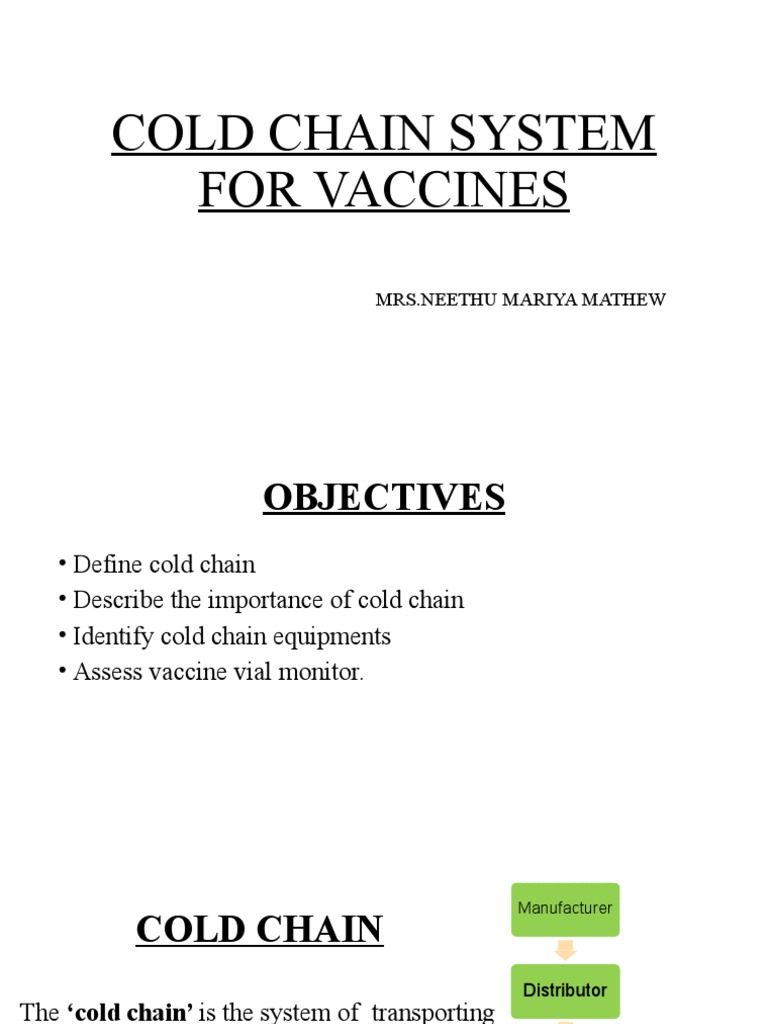 Cold Chain - Neethu | PDF