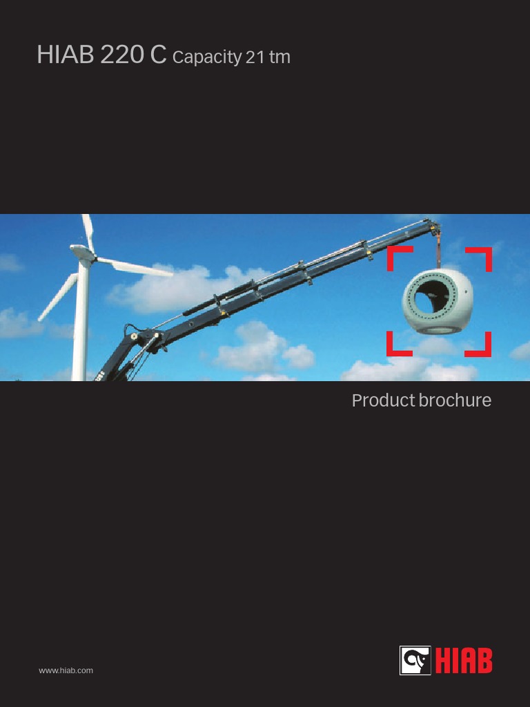 Hiab 220 C: Capacity 21 TM | PDF | Crane (Machine) | Vehicles
