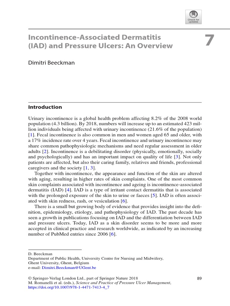 Incontinence-Associated Dermatitis (IAD) and Pressure Ulcers - An ...