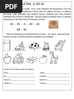 12 - Ortografia - Ge, Gi, Je, Ji | PDF | Artes Linguísticas e Disciplina
