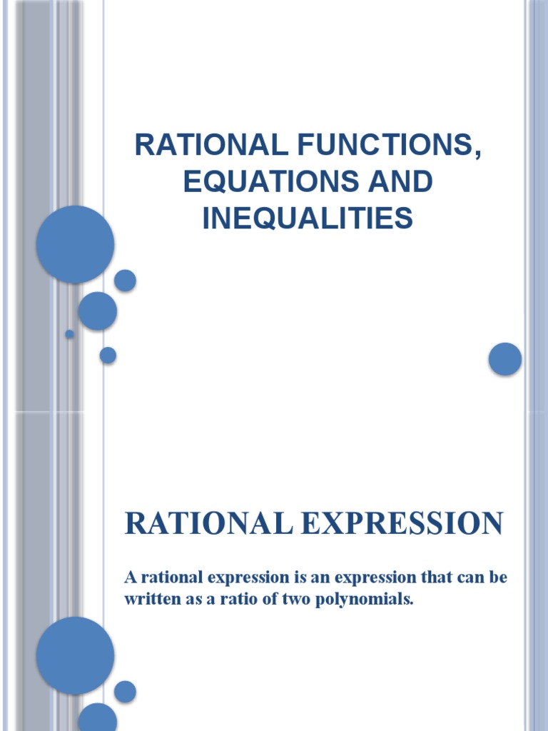 Lesson-2.-Rational-Functions-Equations-and-Inequalities | PDF ...