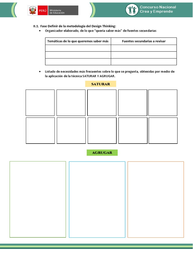 II.1. Fase Definir de La Metodología Del Design Thinking | PDF ...