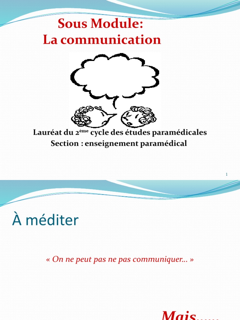 Cours de Communication. Version Finale | PDF | la communication ...