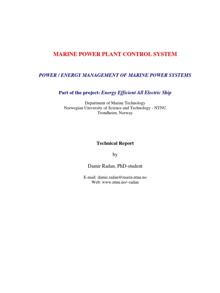 Power Management System | PDF | Marine Propulsion | Programmable Logic ...