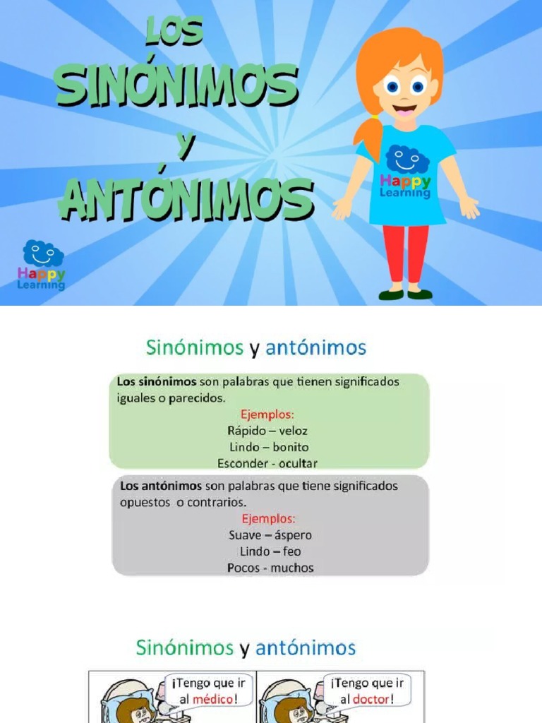Sinonimos y Antonimos | PDF