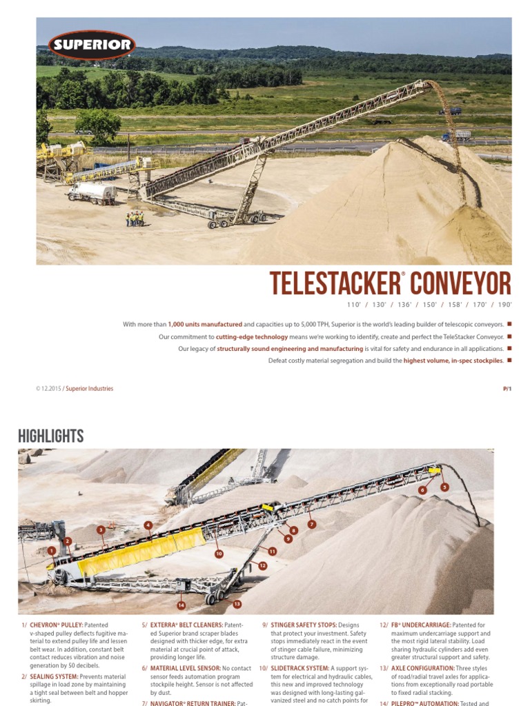 Literature TeleStacker Conveyor - 12 2015 | PDF | Belt (Mechanical ...