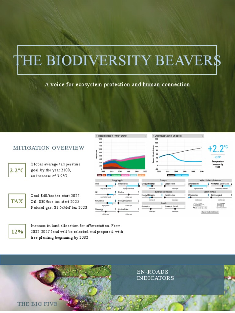 The Biodiversity Beavers Final Project - ATS201 | PDF | Climate Change | Biodiversity