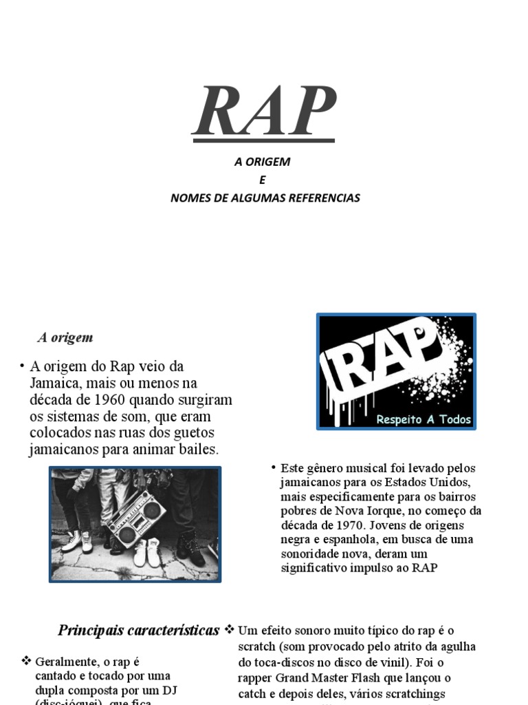 Origem Do Rap | PDF | Música hip hop | Rap (gênero musical)