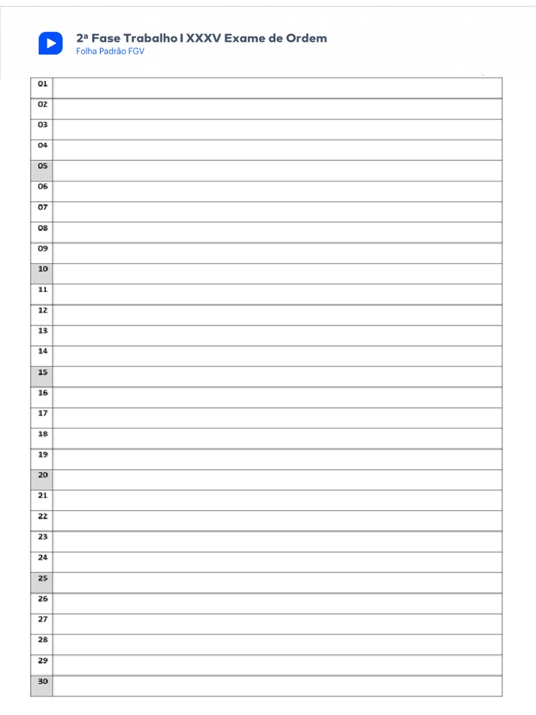 Folha Padrao FGV | PDF