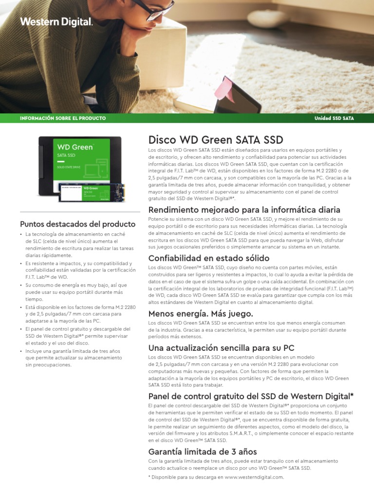 Manual SSD - WD Green | PDF | Unidad de estado sólido | Disco duro