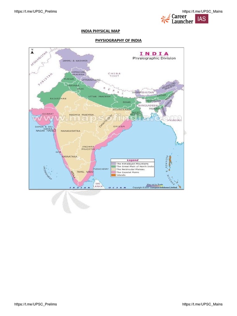 India Physical Map | PDF | Himalayas | Forests