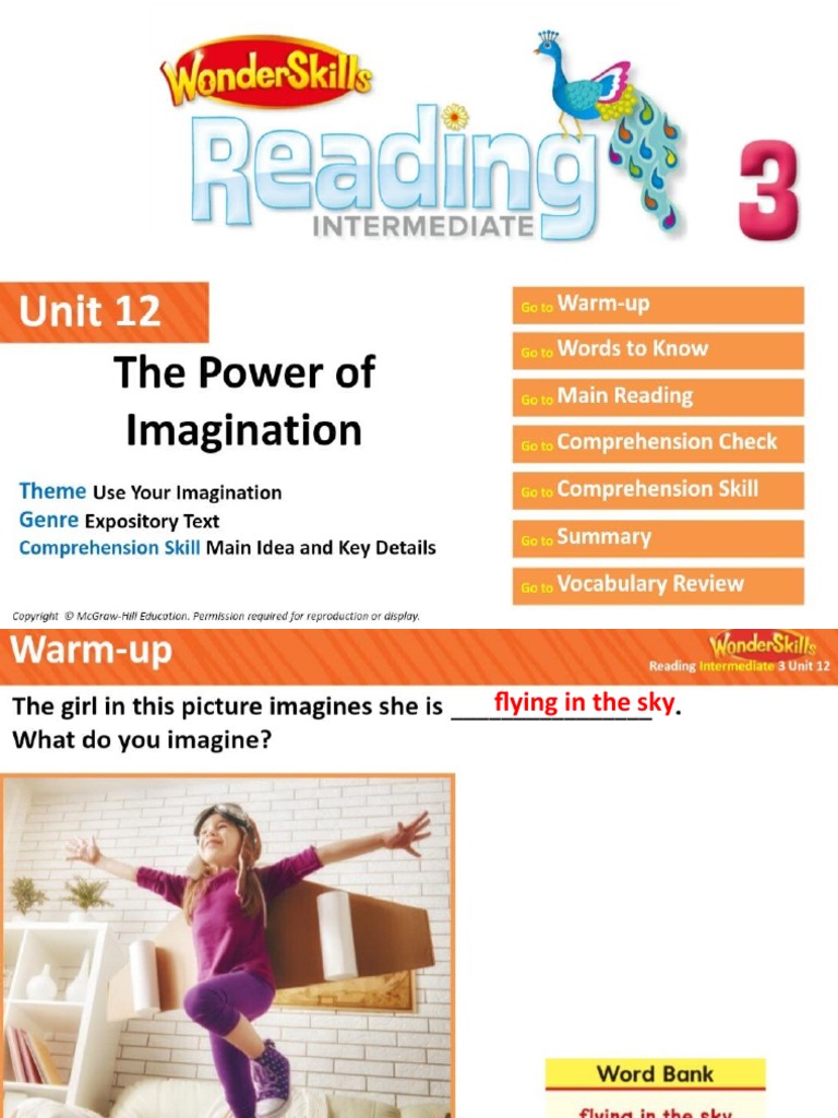 Intermediate 3 Unit 12 The Power of Imagination | PDF