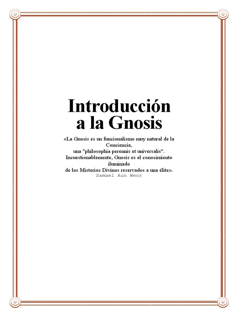 Introducción a la Gnosis y Gnosticismo | PDF | Gnosticismo | Conocimiento
