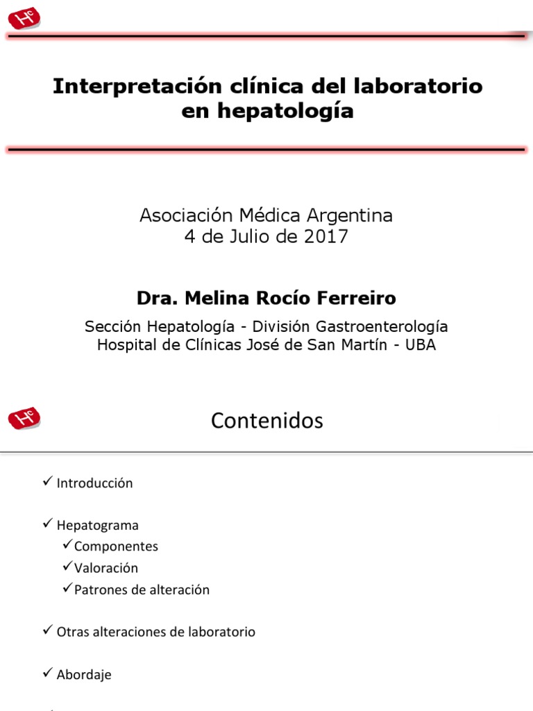 Interpretación del Hepatograma Clínico | PDF | Transaminasa | Medicina