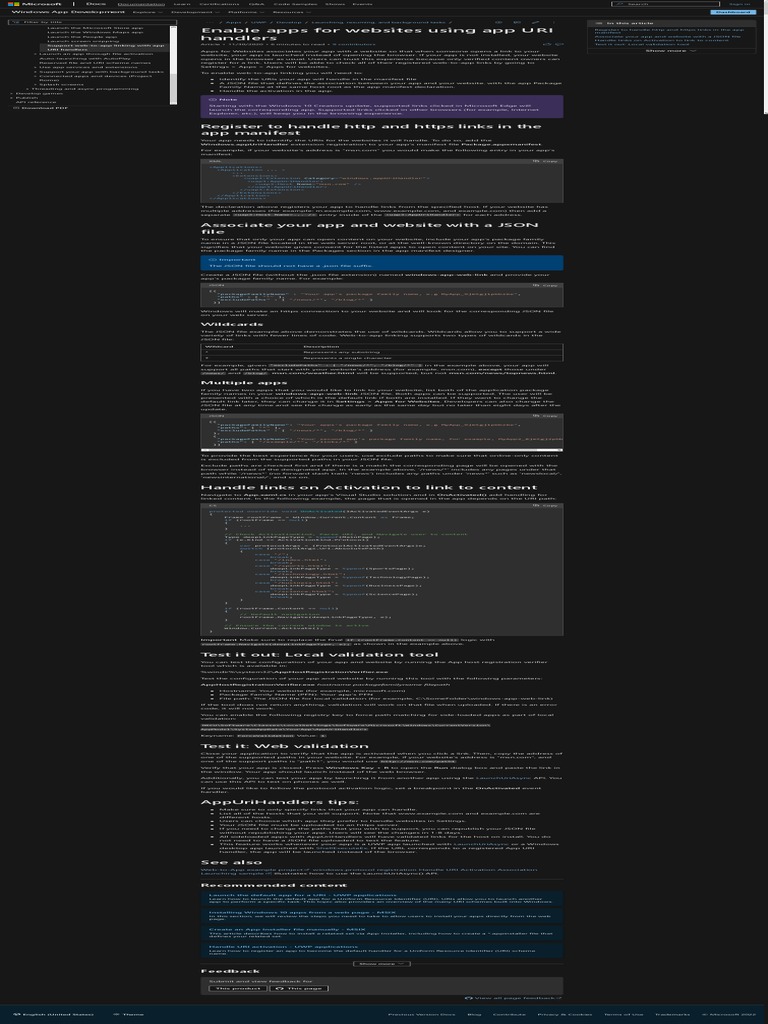 Enable Apps For Websites Using App URI Handlers - UWP Applications ...