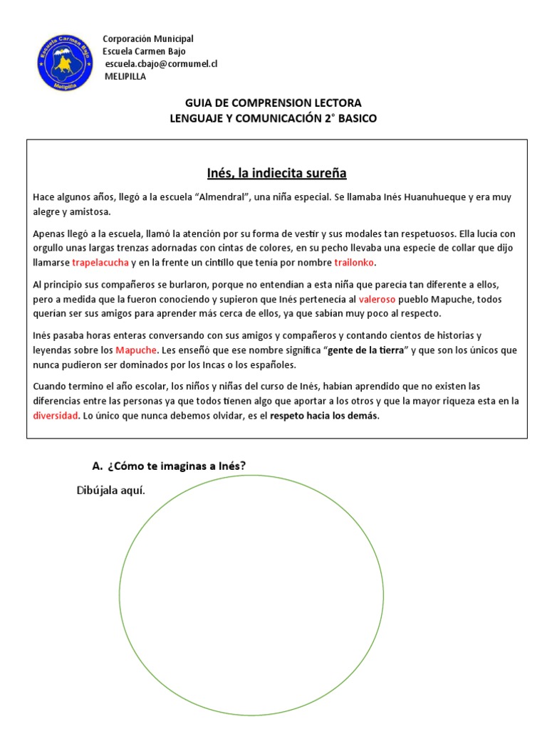 GUIA DE COMPRENSION LECTORA 2° Basico | PDF