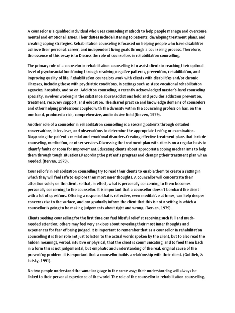counseling assignment 2 | PDF | Counseling Psychology | Drug Rehabilitation