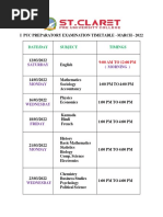 Mock Exam Timetable 2025 (3) | PDF | Science