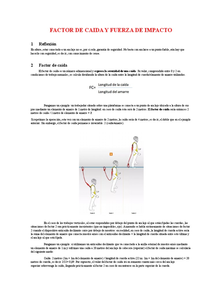 Fuerza de Choque y Factor de Caida | PDF | Fuerza