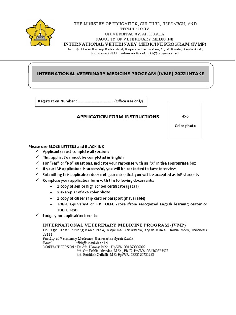 IVMP Application Instructions 2022 | PDF | Test Of English As A Foreign ...