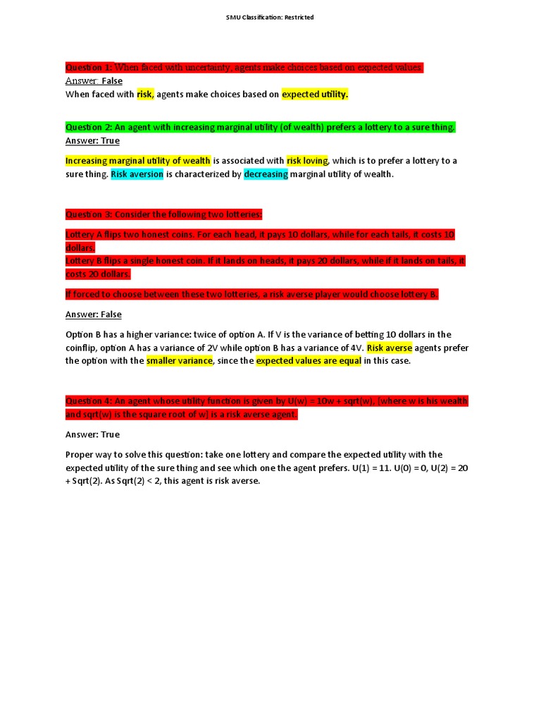 Homework 5 Answers Pdf Risk Aversion Insurance
