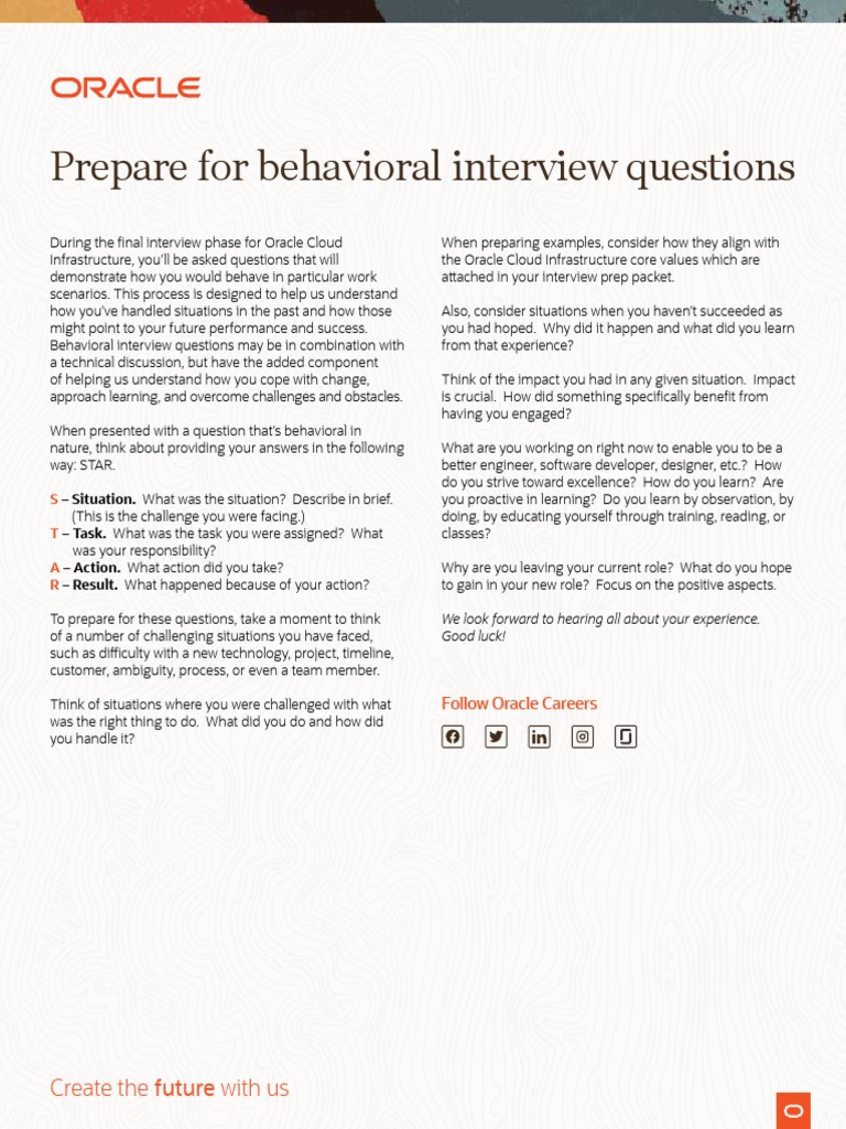 Interview Prep Pack OCI - NonTech FINAL (17281) | PDF | Risk | Innovation