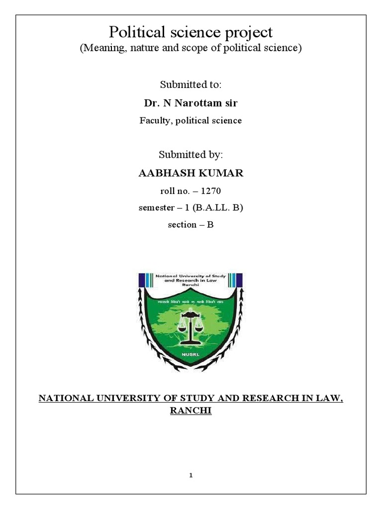 Political Science Project | PDF | Science | Political Science