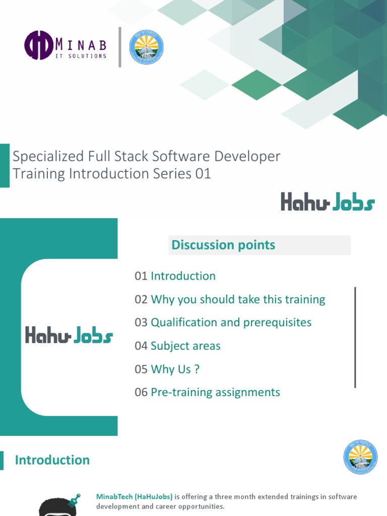 Specialized Full Stack Software Developer Training Introduction Series 01 | PDF | World Wide Web ...