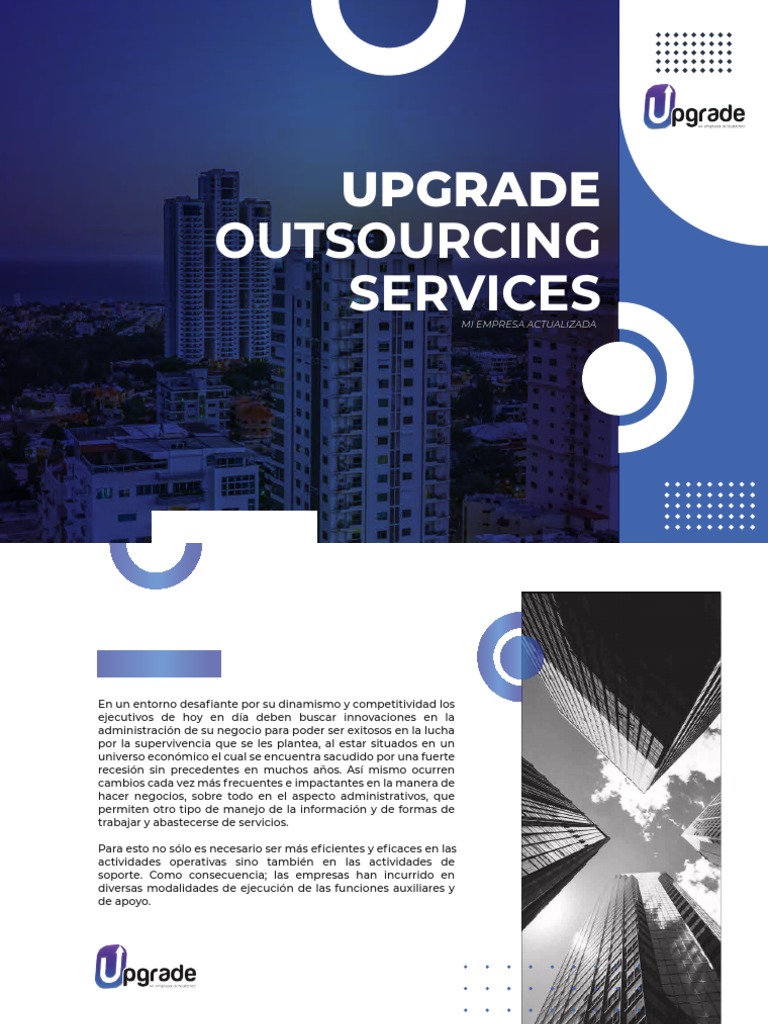 Upgrade Services | Descargar gratis PDF | Outsourcing | Auditoría