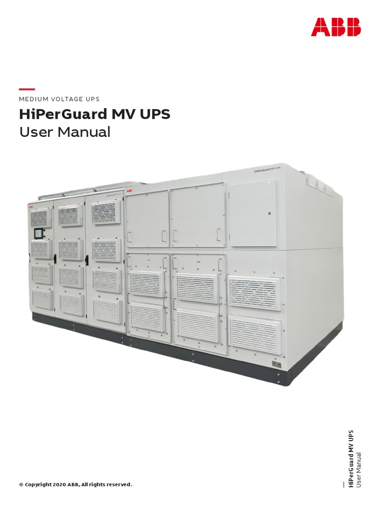 ABB HiPerGuard MV UPS User Manual | PDF | Power Supply | High Voltage