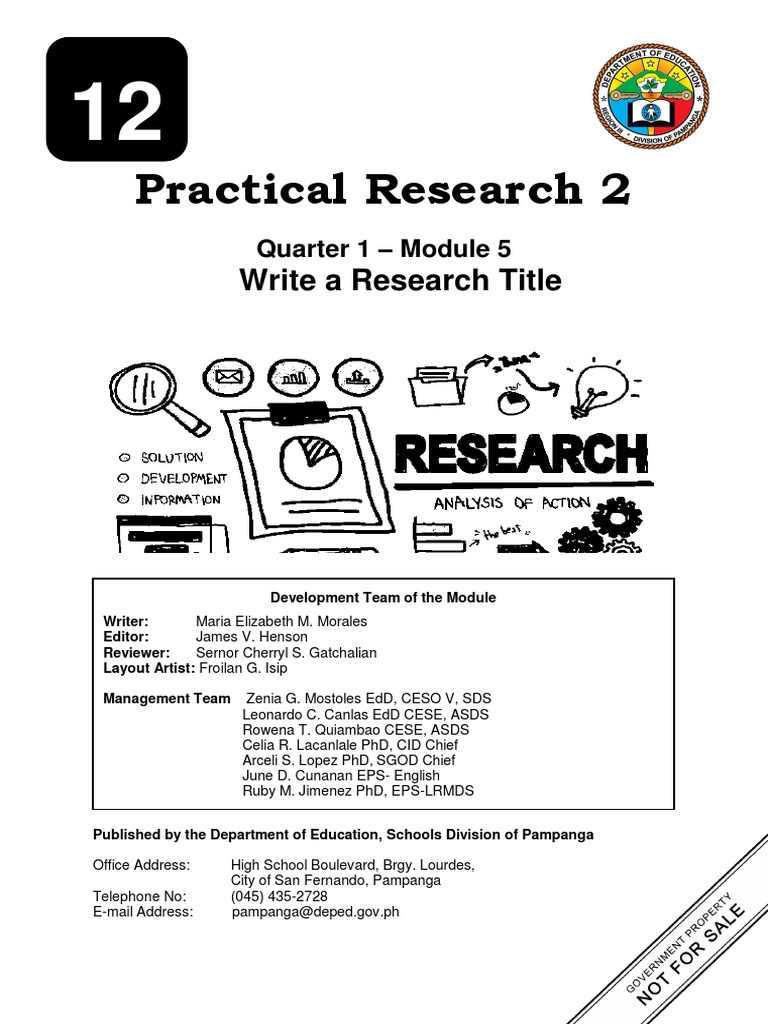 MODULE5-Write A Research Title | PDF | Qualitative Research | Learning