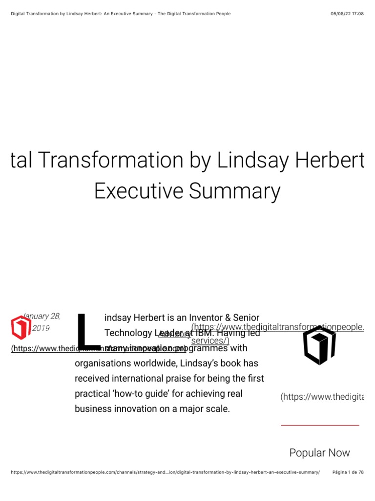 Digital Transformation by Lindsay Herbert: An Executive Summary - The ...