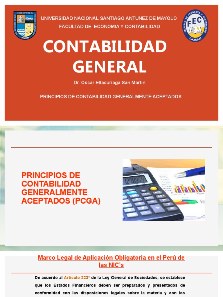 SEMANA 1 Principios de Contabilidad Generalmente Aceptados | PDF ...