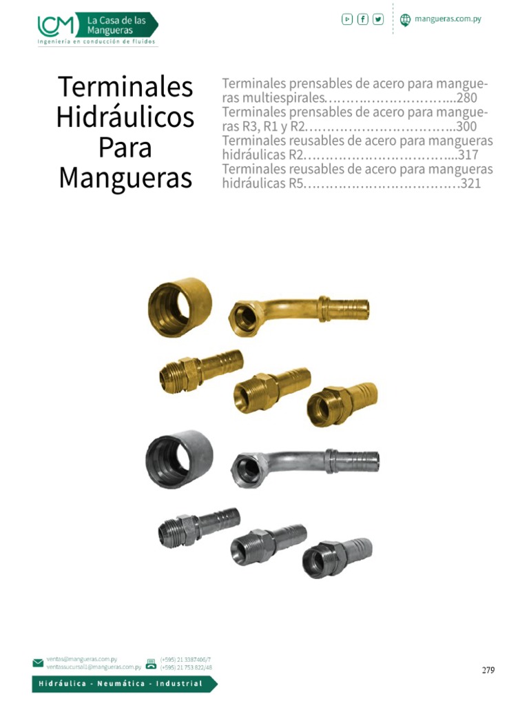 Catalogo-Terminales-hidraulicos-para-mangueras LCM | PDF