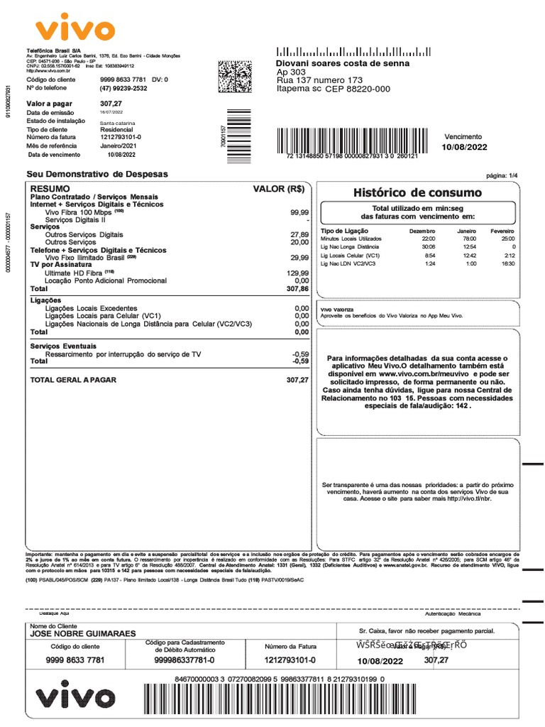 Comprovante de Residência PDF | PDF