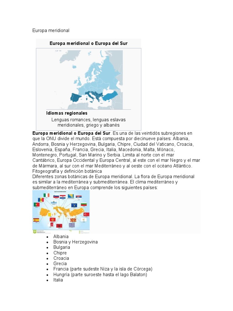 Europa Meridional | PDF | Europa | Europa del sur