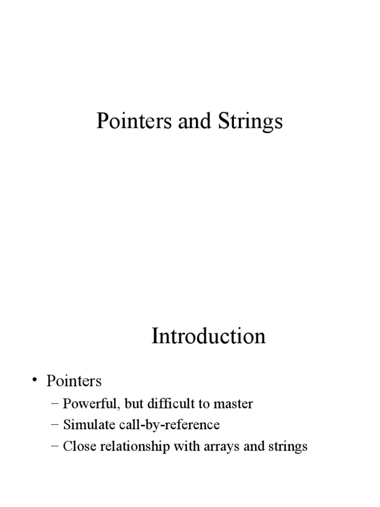 Lecture 9 | PDF | Pointer (Computer Programming) | String (Computer Science)