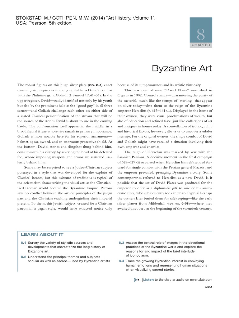 Stokstad Byzantine Art | PDF | Dome | Byzantine Empire