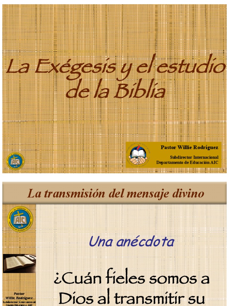 Exégesis y Hermenéutica Bíblica | PDF | Hermenéutica Bíblica | Biblia