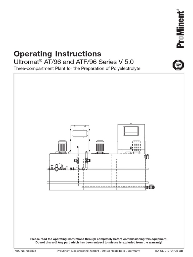 Ultromat - at - Atf - 96 - v5 - Manual - English | PDF | Valve | Water