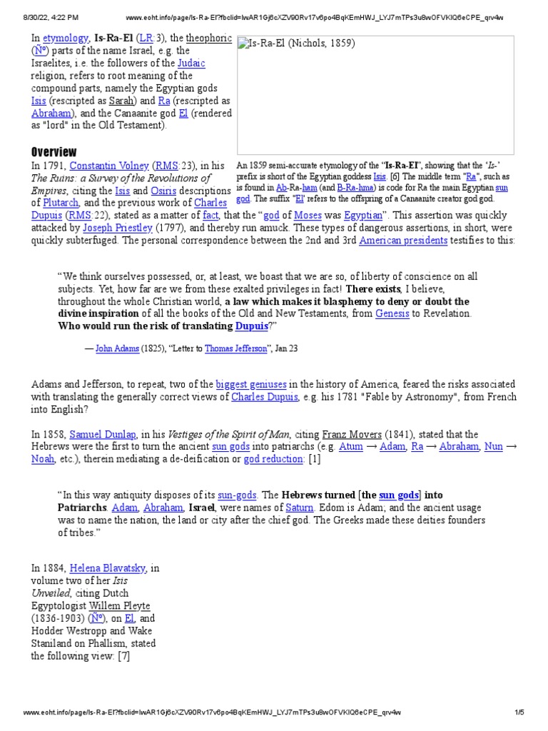 Is Ra El Etymology | PDF | Isis | God